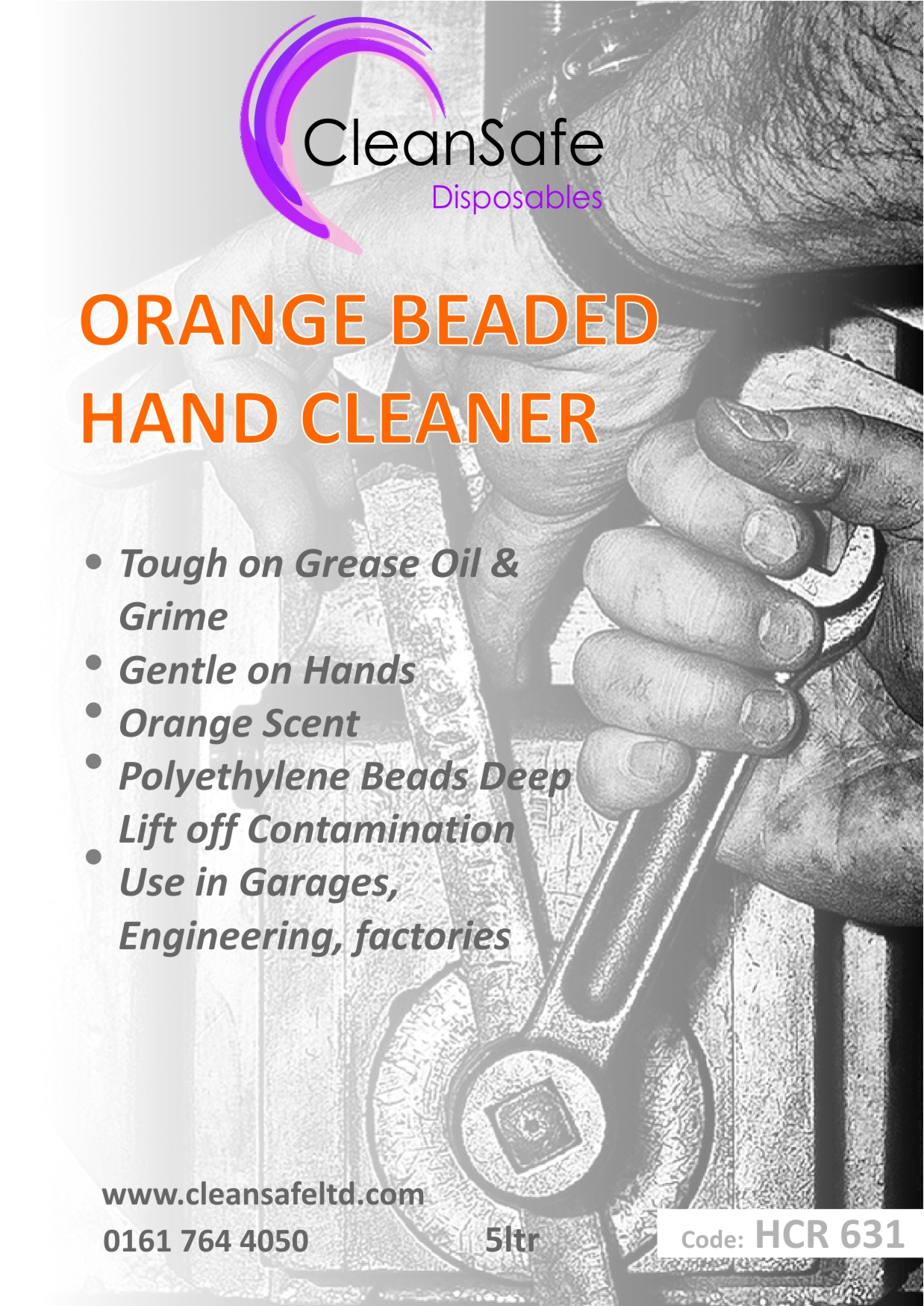 Orange Beaded Hand Cleaner Bucket | Hand Cleaners Direct